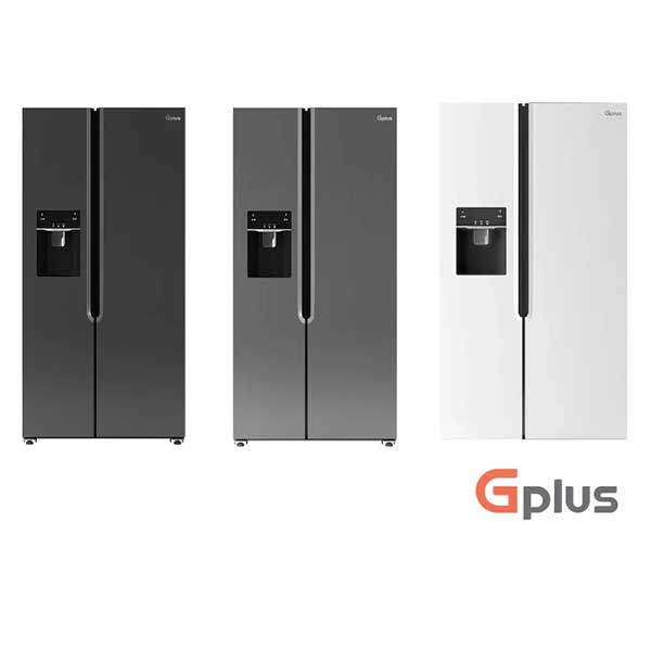یخچال و فریزر ساید بای ساید 28 فوت جی پلاس مدل GSS-P7635S رنگ سیلور - فروشگاه بهاران کالا